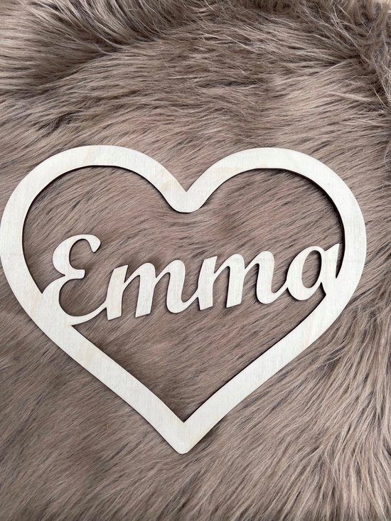 Houten hart met naam | bol.com