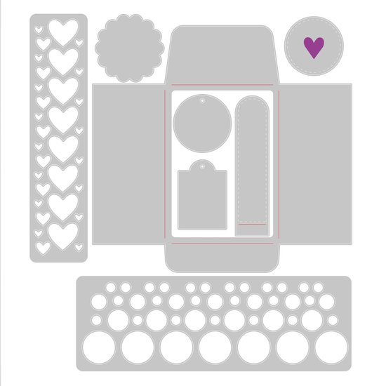 Sizzix Thinlits Snijmal Set - Confetti Pocket - 8 stuks | bol.com
