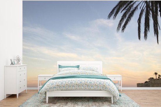 Behang - Fotobehang Planten - Zee - Zon - Breedte 375 cm x hoogte 280 ...