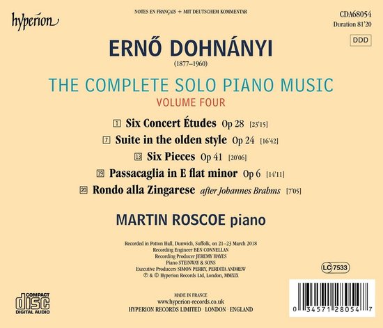 Martin Roscoe - Complete Piano Music Vol.4 (CD), Martin Roscoe | Muziek ...