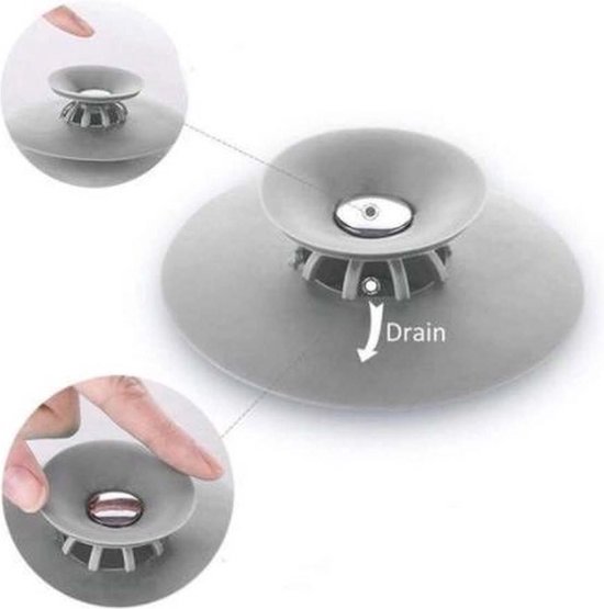 FSW-Products Silicone Afvoerstop - Afvoerplug - Anti Haar Afvoerstop ...
