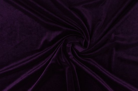 Velvet stof op rol - 165cm breed - Paars - 10 meter | bol