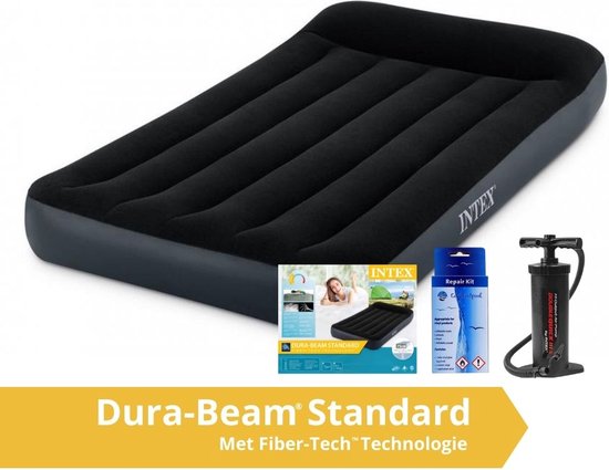 Intex Pillow Rest - Luchtbed - 1 Persoons - Met Handpomp en Repairset ...