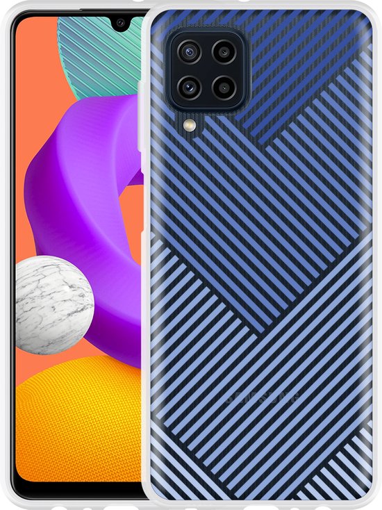 Samsung Galaxy M22 Hoesje Art Lines - Designed by Cazy | bol.com