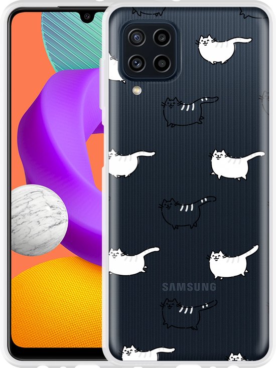 Hoesje Geschikt voor Samsung Galaxy M22 Love my Cat | bol