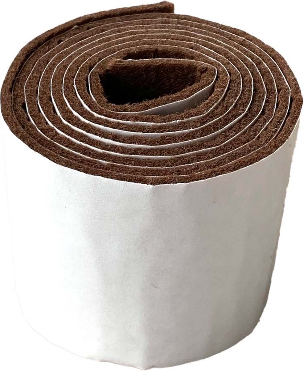 FSW-Products - Zelfklevende Vilt Bruin (Rol 1 Meter) - 5cm breed - Vilt ...