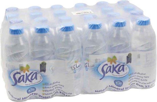 Saka Alkalisch bronwater 24*0.33cl flesh - PH 8.22 Natural Alkaline ...