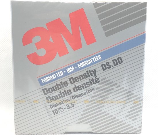 3M High Density 3.5" Diskettes 10 Pack IBM Formatted DS DD Floppy ...