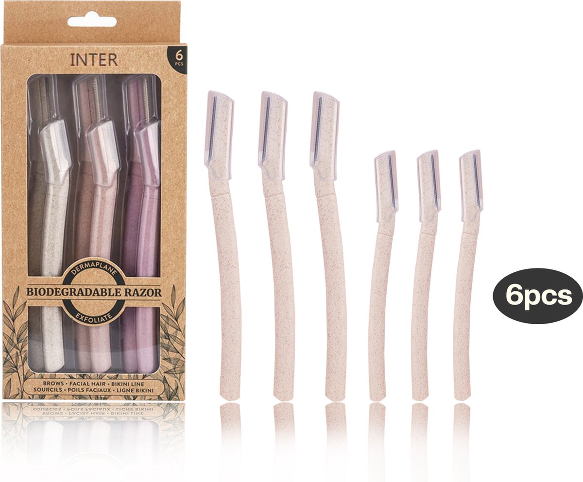 INTER™ 3x Dermaplaning Scheermesje - Wenkbrauw Mesje - Scheermesjes ...