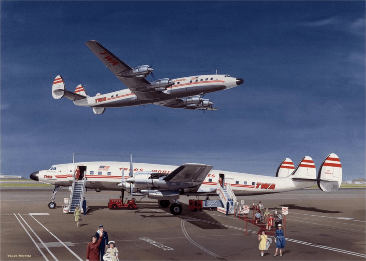 Thijs Postma - TP Aviation Art - Poster - Lockheed L-1649 Starliner TWA ...