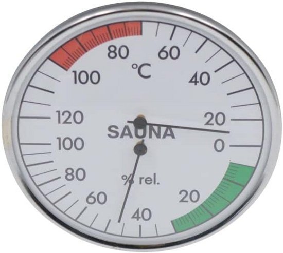 Combi Thermometer en Hygrometer voor Sauna met RVS Behuizing | bol