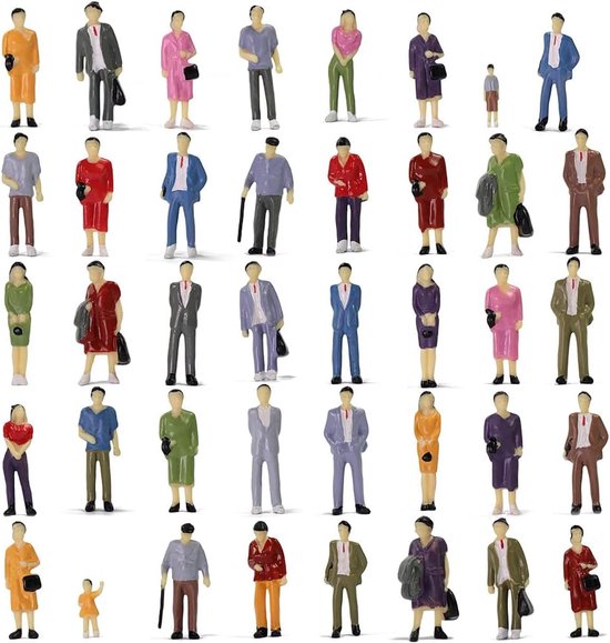 Model Figuren - Miniatuur Mensen - Model Spoorbaan - 100 Stuks Set - 1: ...