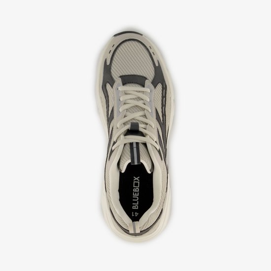 Blue box heren dad sneakers beige zwart - Maat 40 - Uitneembare zool | bol