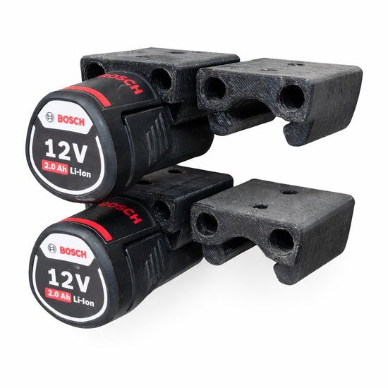 Bosch 12V Accu Houder Wandmontage – 2 Stuks – 3D Geprinte Battery ...