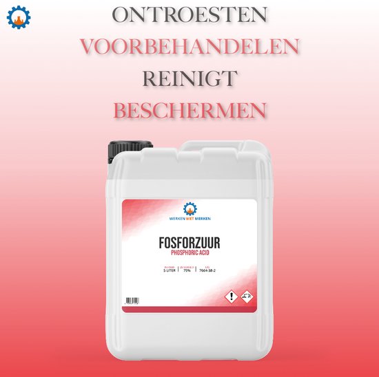 Fosforzuur 75% - 5 liter, Jerrycan - Ontroester | bol