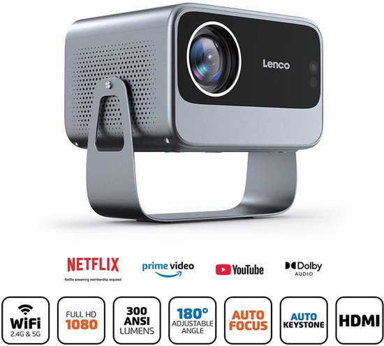 Lenco Beamer LPJ‑960SI - Full HD Projector - Wifi - Netflix en YouTube ...
