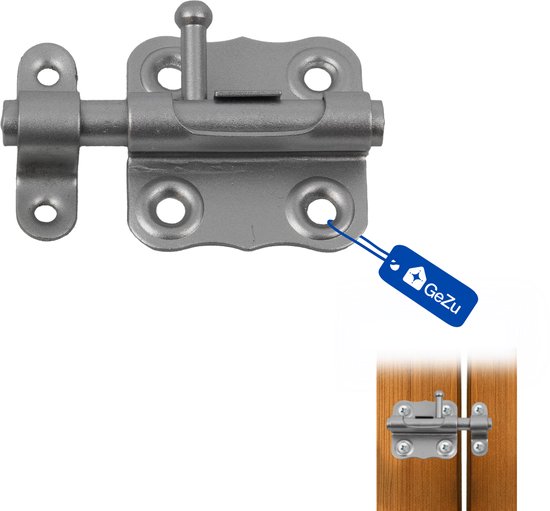 GEZU IMPEX Deurgrendel Gegalvaniseerd Set van 2 40 x 40 mm boutgrendel ...