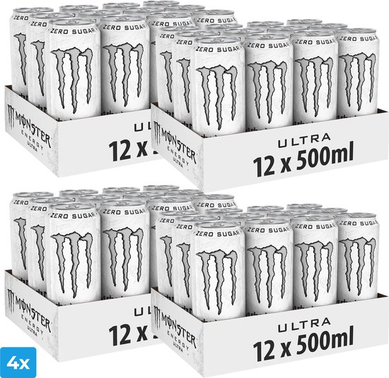 4x Monster Energy Ultra white (12 x 500ml) | bol