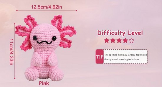 Crochet Axolotl Kit – DIY Haakpakket Knuffel – Complete Haakset voor ...