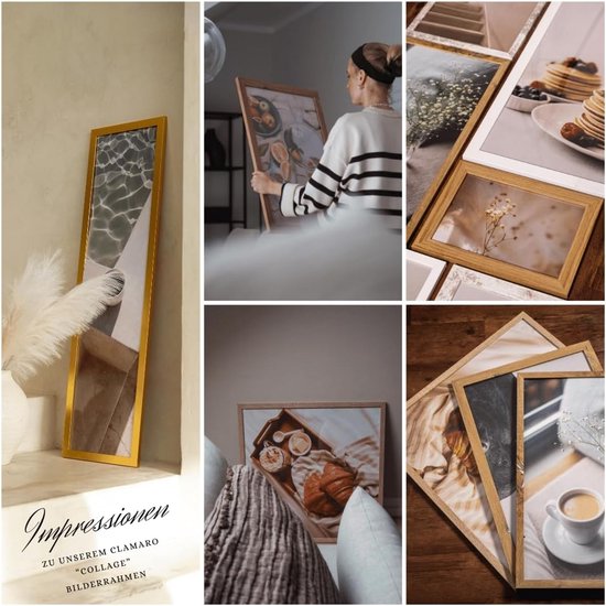 Handgemaakte Wandfotolijst 61x91 cm Staalgrijs - Moderne MDF Lijst met ...