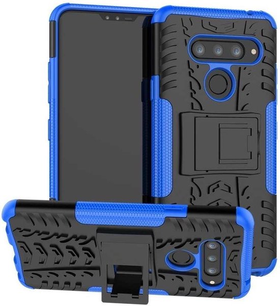 Rugged Hybrid LG V40 Case - Blauw | bol.com