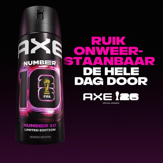 AXE Deodorant Bodyspray - Number 10 FIFA Limited Edition - met de ...