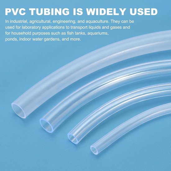 2 stuks plastic buizen - 20 mm x 24 mm x 3 m vinylslang - doorzichtige ...