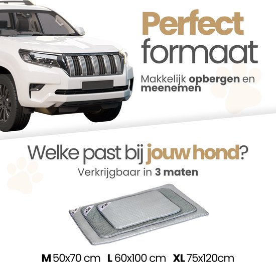 Dogs&Co® Honden koelmat - Maat L 60x100cm - Icesilk materiaal - Koelen ...