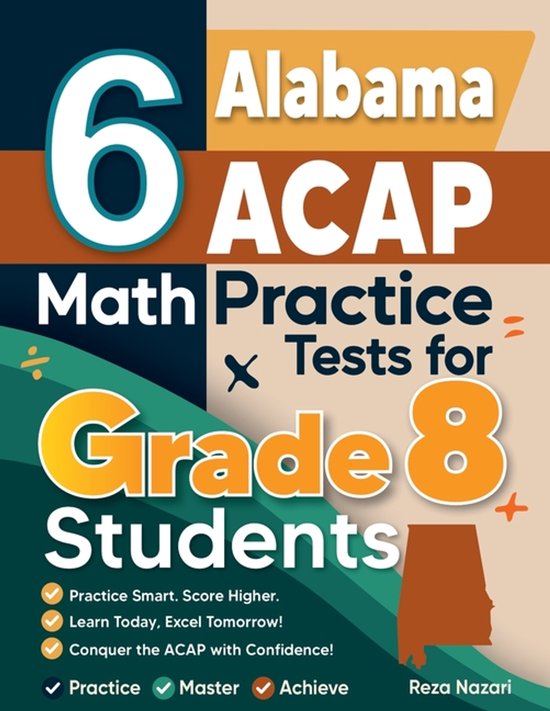 6 Alabama ACAP Math Practice Tests for Grade 8 Students | 9798903503605 ...