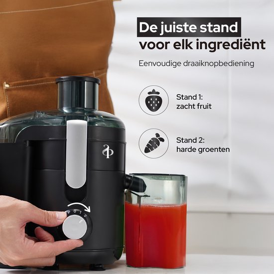 SEPH Slow juicer - Sapcentrifuge - Sapmaker voor Groenten & Fruit - RVS ...
