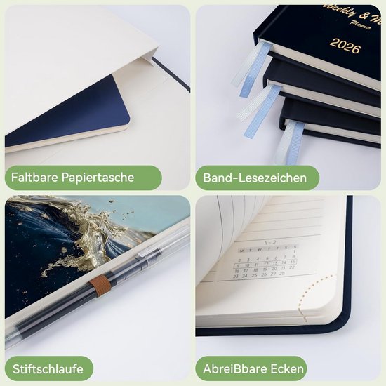 Weekkalender 2026 A4 Hardcover - Overzichtelijke Afsprakenplanner voor ...