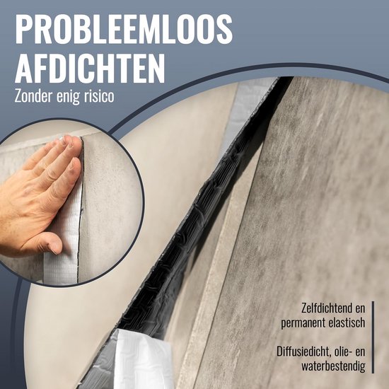 Extra Brede Aluminium Butyl Tape 5m - Super Waterdicht Afdicht Tape ...