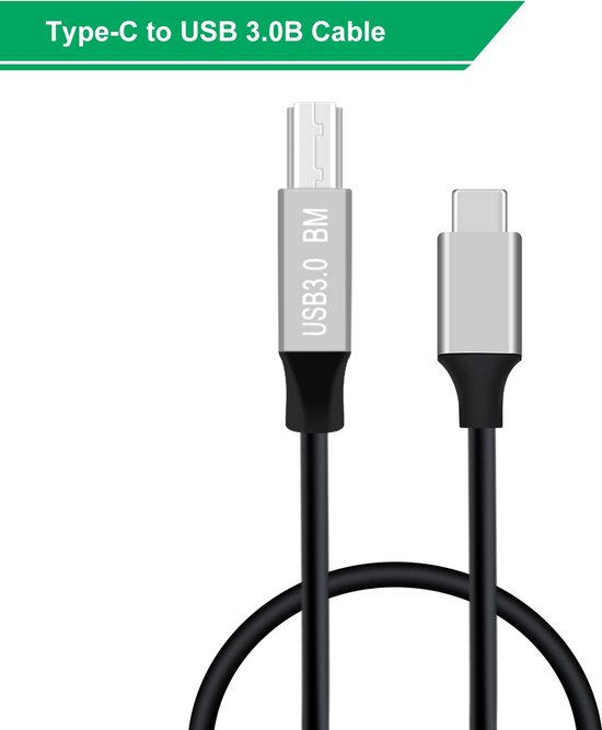 USB-C naar USB-B Kabel 3.0 Super Speed 5Gbps voor Printers, Scanners en ...