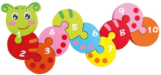 cijfer puzzel Regenworm met cijfers BINO | bol