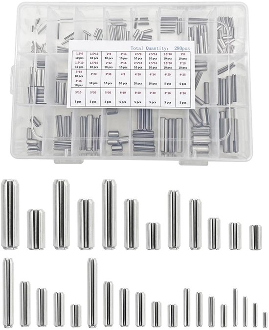 Split Assortment - 280 Pieces Tension Pen Set - Stainless Steel Spring ...