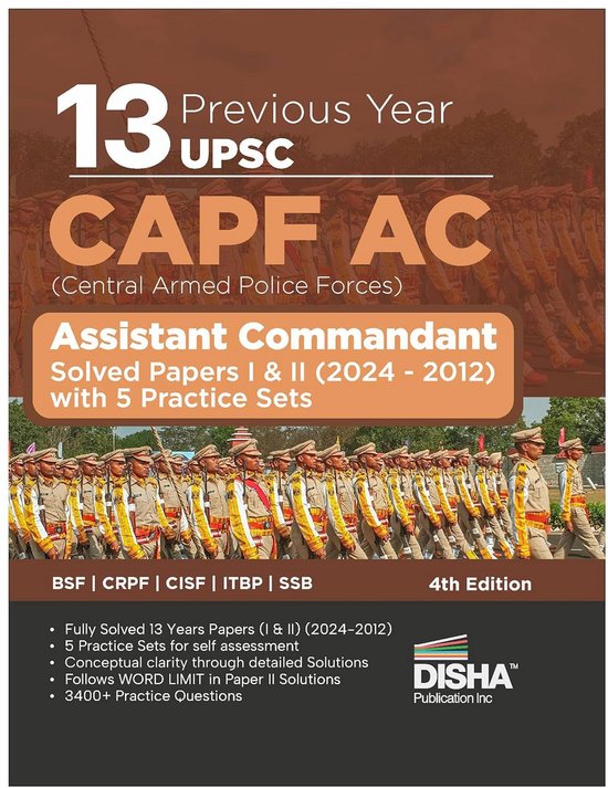 UPSC CAPF AC Assistent Commandant Oude Opgeloste Examenpapieren met ...