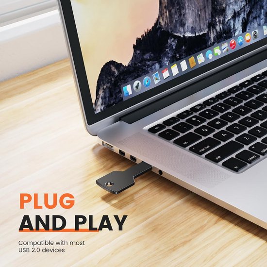 32GB USB-stick Zwart Sleutelvorm Geheugen Waterdicht Externe Opslag | bol