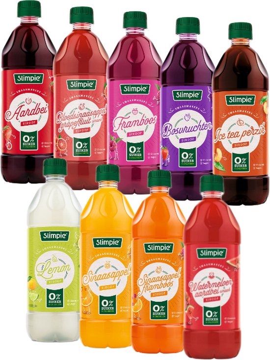 Slimpie | Mix Siropen | Voordeelpakket | 9 x Slimpie siroop | Snel ...