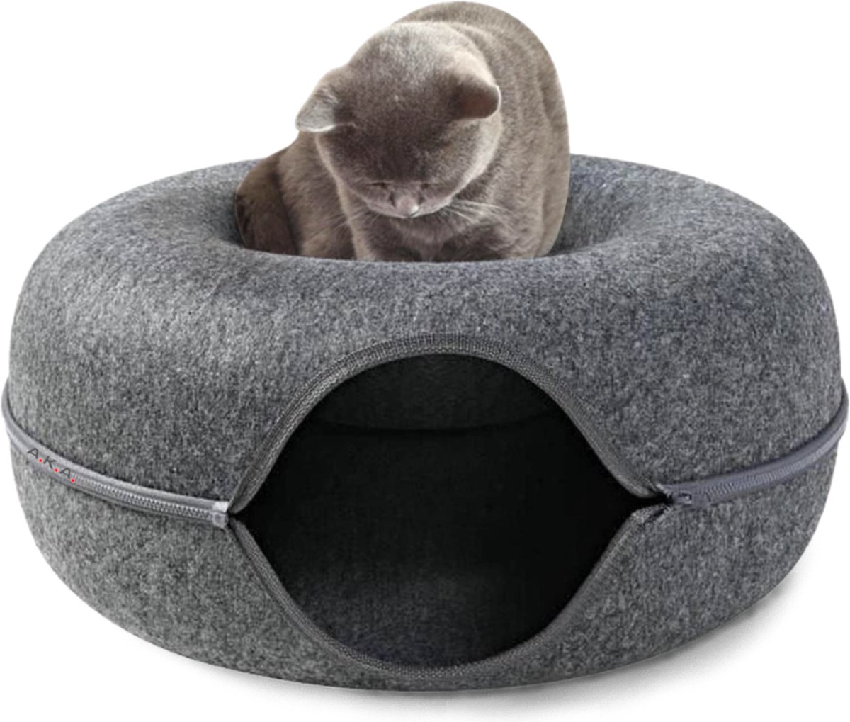 Kattentunnel en kattenmand in-1 – Kattenspeelgoed speeltunnel ...