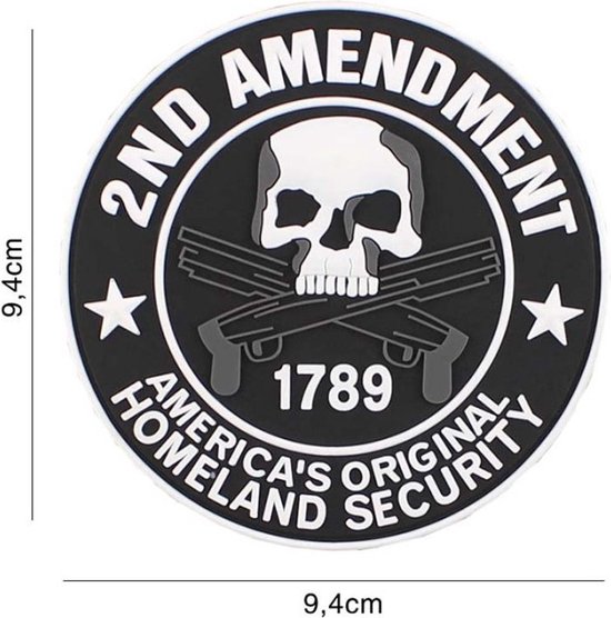 Embleem 3D PVC 2nd Amendment | bol.com