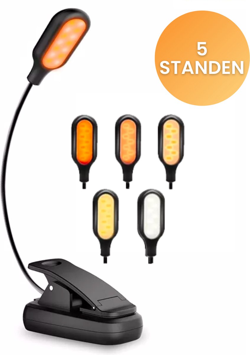 Mvolo Leeslamp met Klem - Leeslampje zonder Blauwlicht - Nachtlampje ...