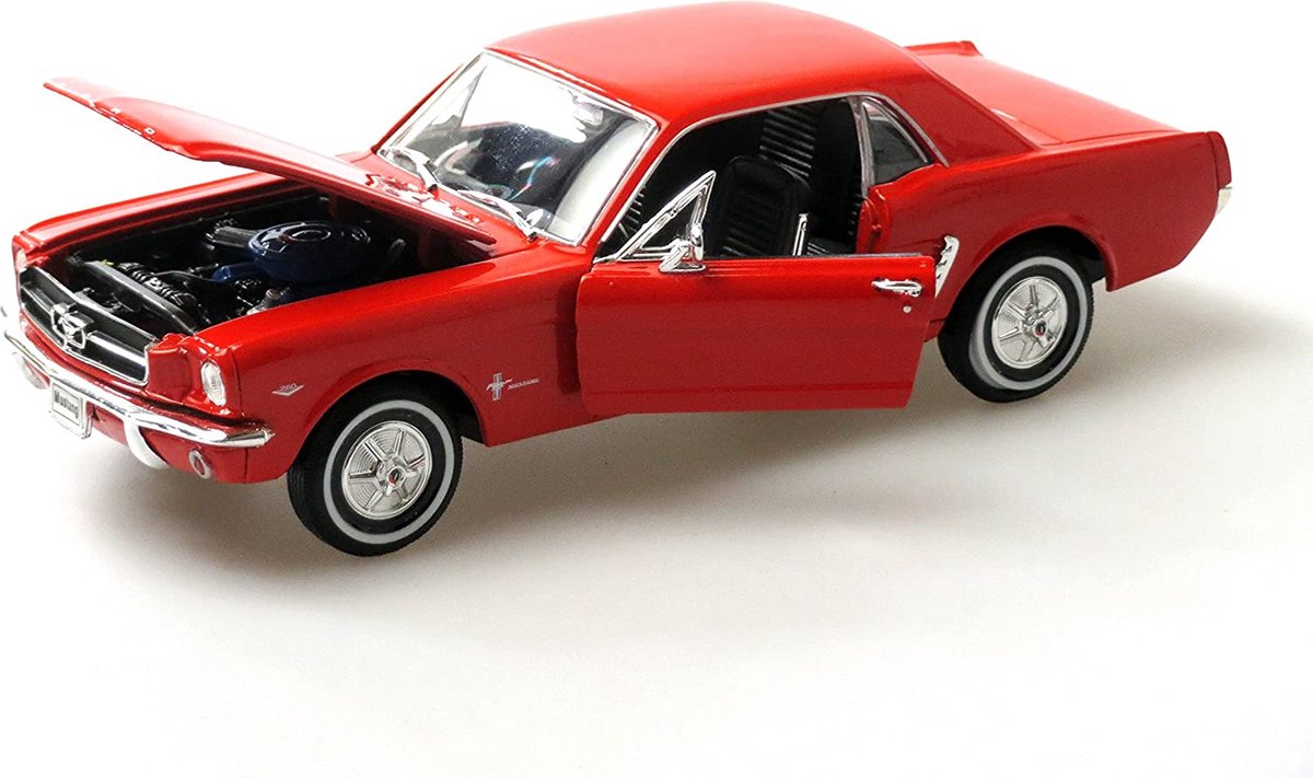 Welly Ford Mustang 1964 rood 1/2 Coupe 1/24 modelauto model auto | bol.com