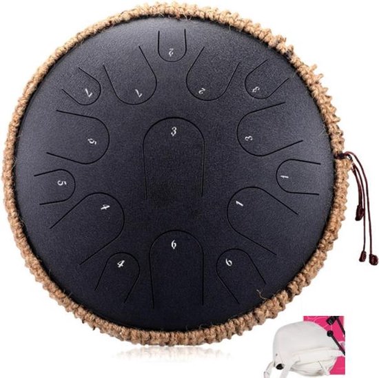 Tongue Drum vijftien tonen zwart effen | bol.com