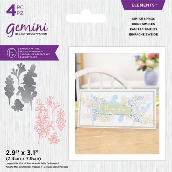 Gemini - Elements snijmal - Outline - Simple Sprigs | bol.com