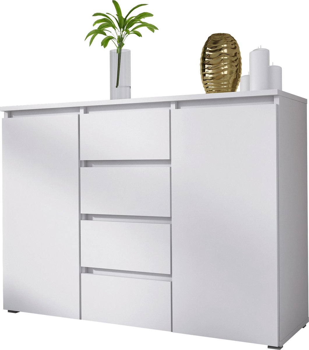 Meubel Square - Dressoir MODIS 120cm - Wit - Commode | bol.com