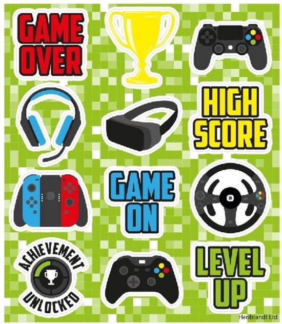 Fun stickers Gamer | per doos met 120 vel | bol.com
