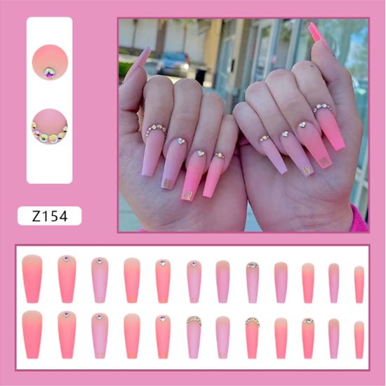 Dazori-plaknagels-kunstnagels-press on-nep nagels-24tips-z154 | bol.com