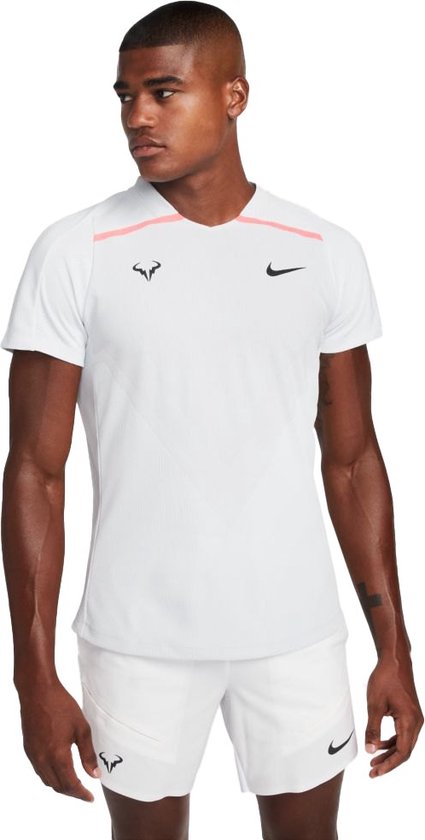 Nike Court Dri Fit Advantage Rafa T-shirt Met Korte Mouwen Mannen Wit ...