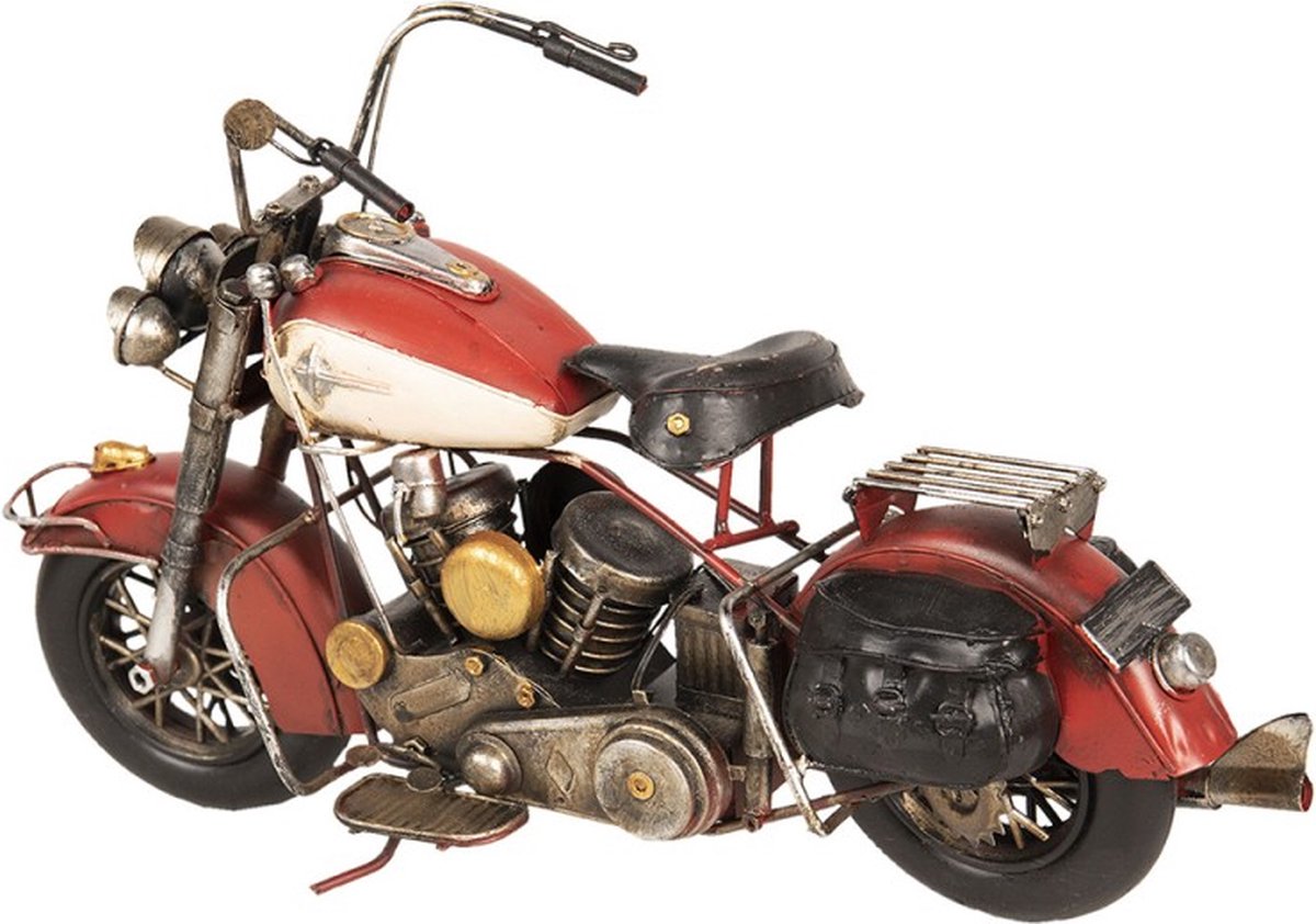 Decoratie Miniatuur Motor 42x17x24 cm Rood Metaal Kunststof Motor ...