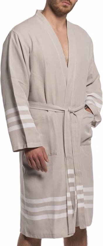 Hamam Badjas Bala Sultan Beige - L - hamam kimono badjas - ochtendjas ...